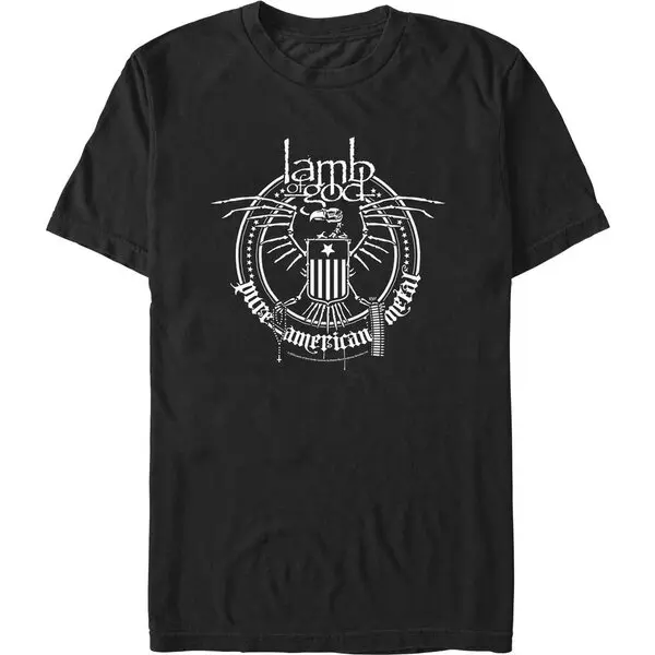 LAMB OF GOD Pure American Metal Bird Graphic T-shirt - Black