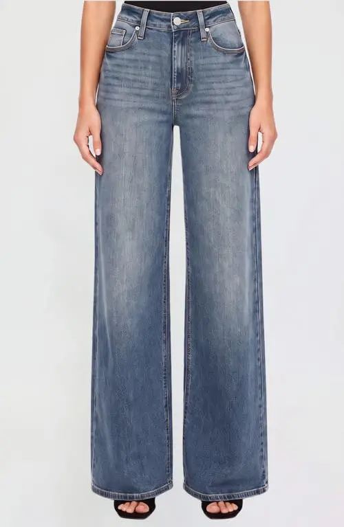YMI High Waist Wide Leg Jeans - Medium Blue