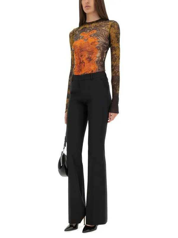 JEAN PAUL GAULTIER Medallion" Print Mesh Top
