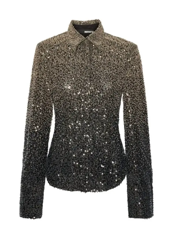 ROTATE BY BIRGER CHRISTENSEN Sequin Embellished Shirt - Multicolor