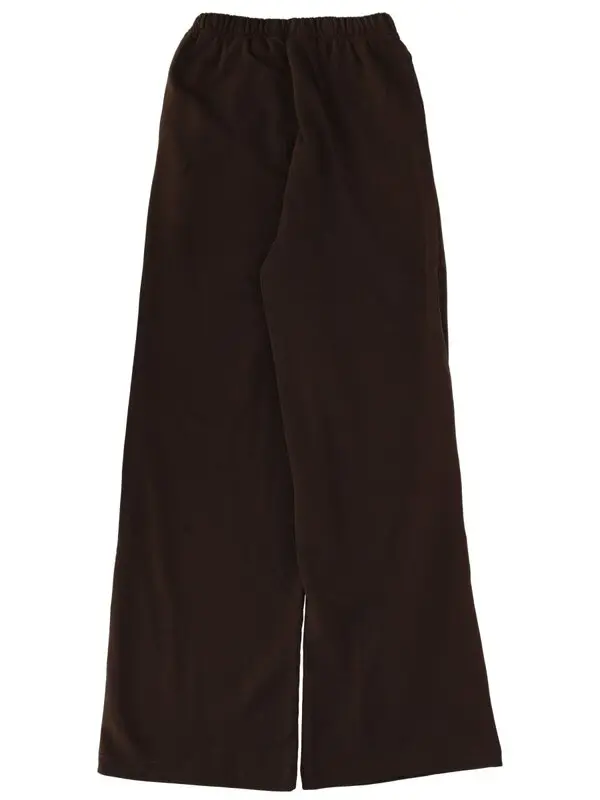 ROTATE BY BIRGER CHRISTENSEN Wide Leg Pants With Logo - Brown