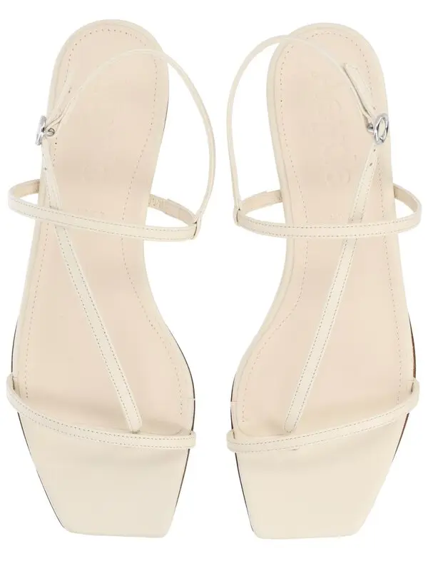 AeydĒ Ella Leather Thong Sandals - Cream