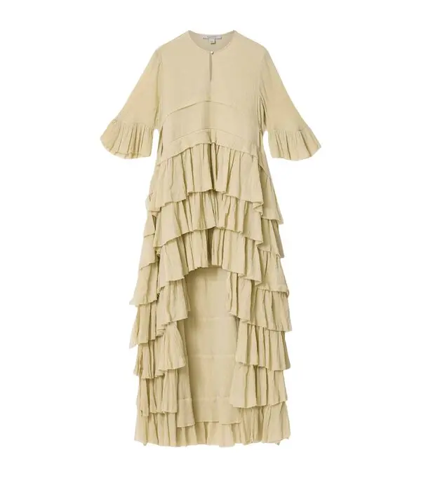 ALLSAINTS Tiered Ruffle Cavalry Midi Dress