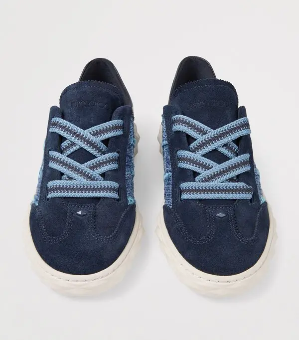 JIMMY CHOO Diamond Light Flex Suede-leather Sneakers