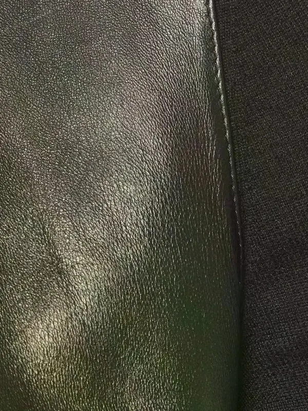 Gucci Cashmere Leather Open-front Jacket