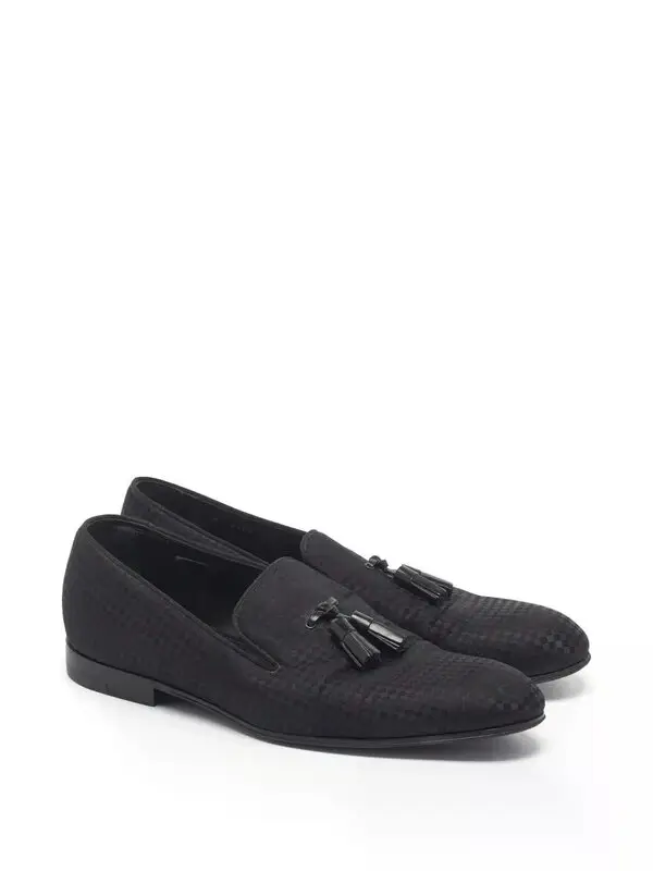 LOUIS VUITTON Solferino Jacquard Tassel Loafers