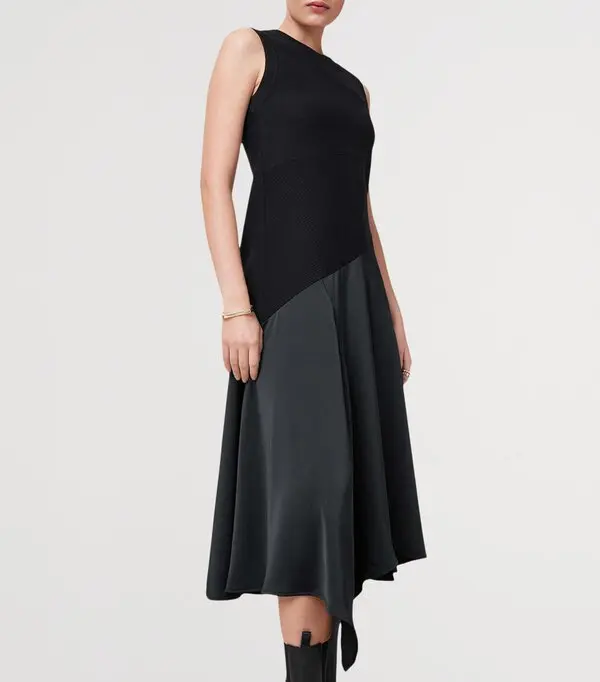 ALLSAINTS Asymmetric Pia Midi Dress