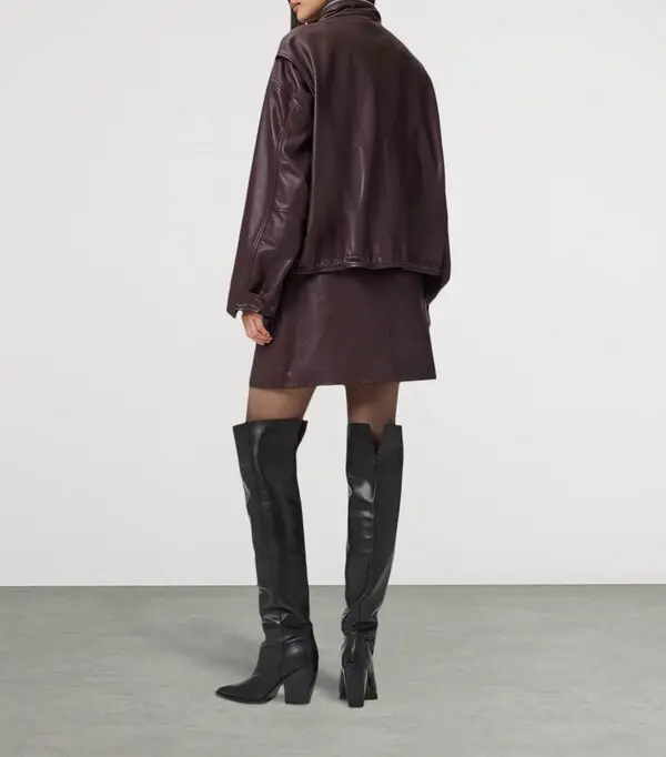 ALLSAINTS Nappa Leather Mini Skirt