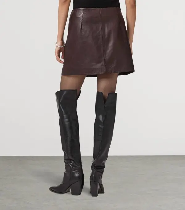 ALLSAINTS Nappa Leather Mini Skirt