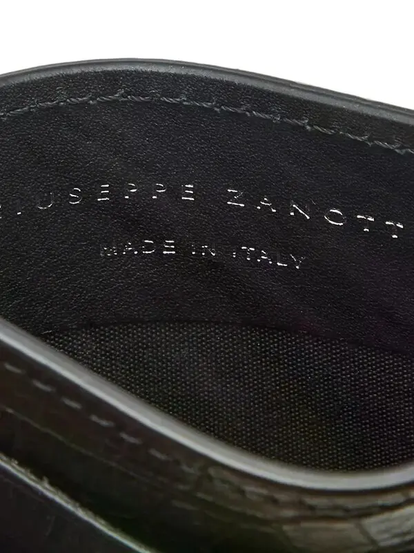 GIUSEPPE ZANOTTI Croc-embossed Leather Cardholder