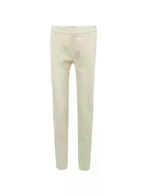 Saint Laurent Straight-fit Gabardine Trousers - Neutrals