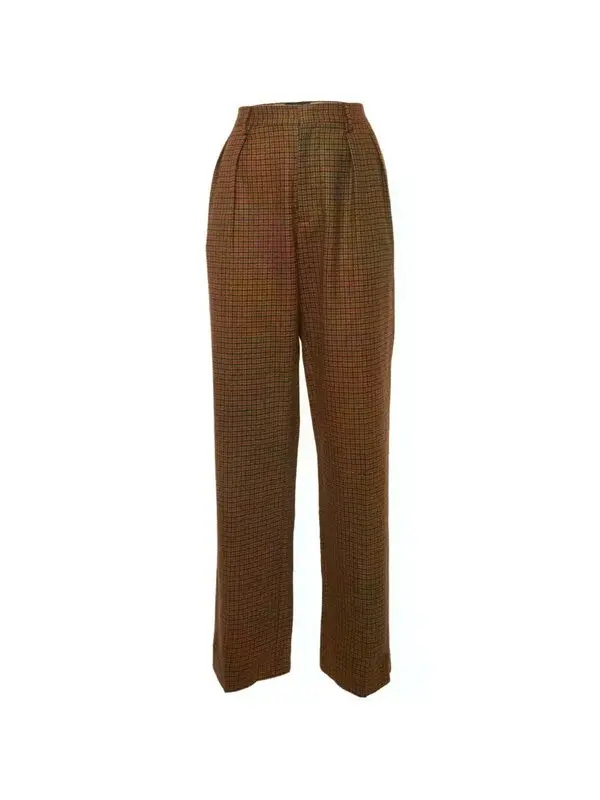 Etro Houndstooth Wool Trousers - Brown