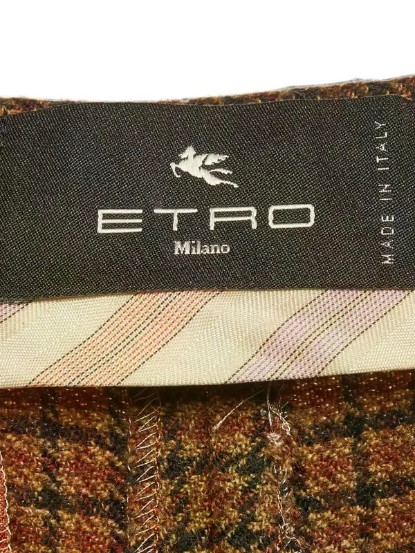 Etro Houndstooth Wool Trousers