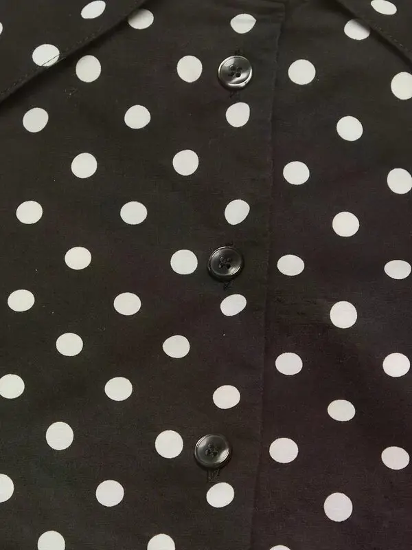 Dolce & Gabbana Polka Dot Cropped Shirt