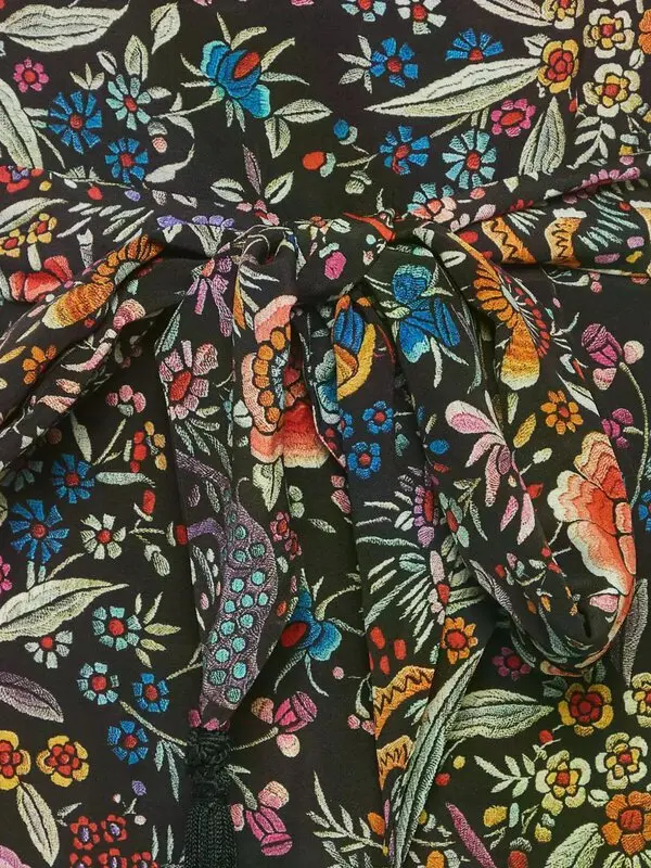 Roberto Cavalli Silk Floral Print Midi Dress