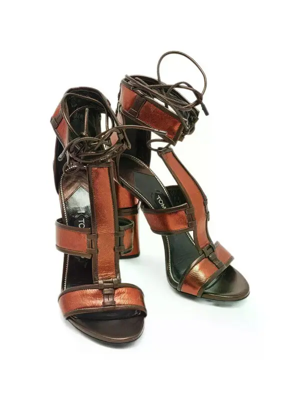 TOM FORD Patchwork Ankle Strap Sandals