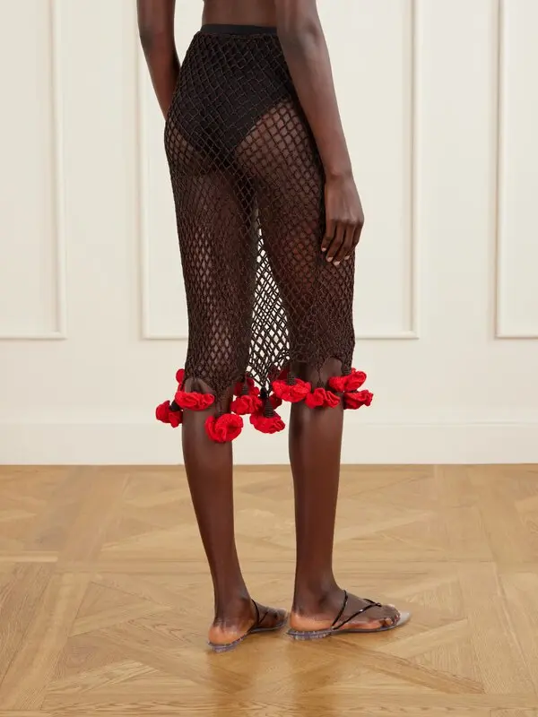 Alaïa Crocheted Mesh Skirt