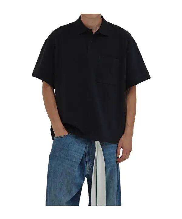 DARKPARK Short-sleeved Buttoned Polo Shirt