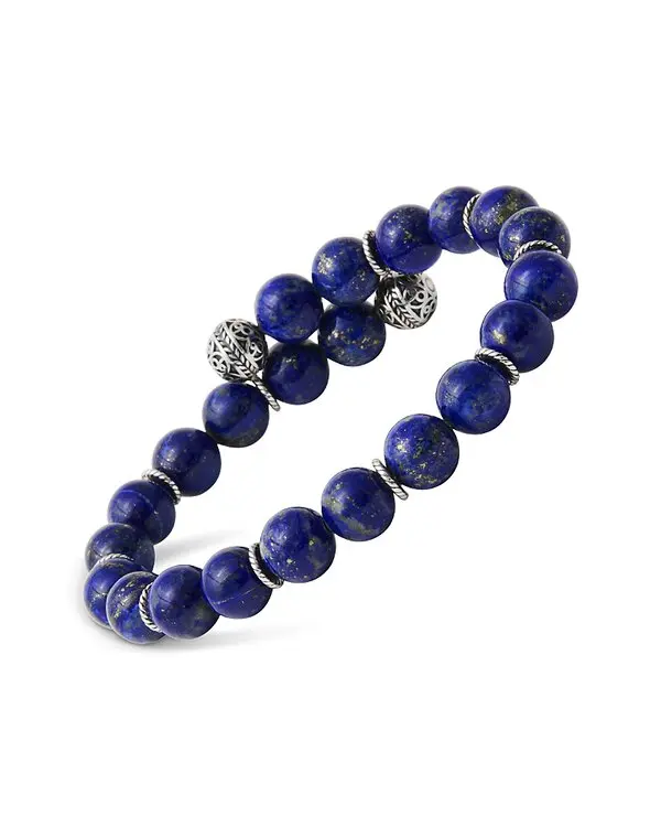 JAN LESLIE Lapis Bead Flex Bracelet