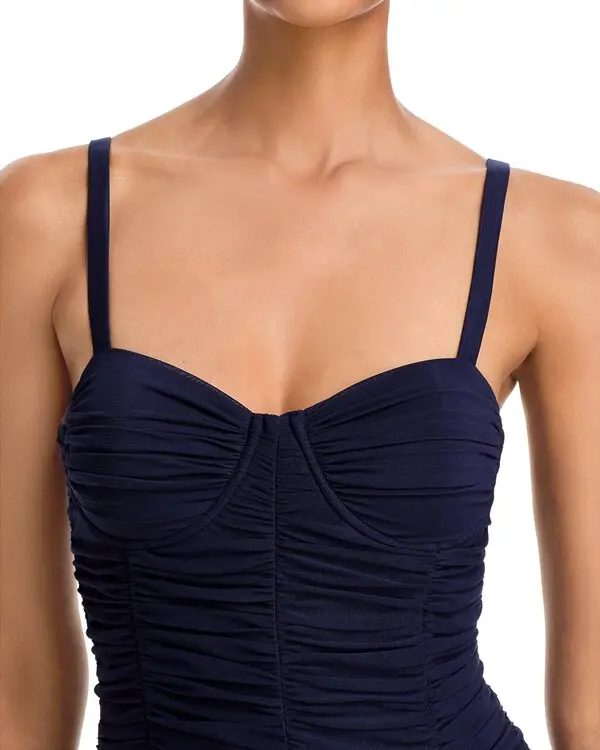 Aqua Bustier Maxi Mesh Dress Exclusive