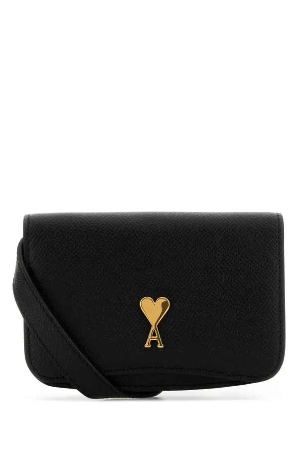 AMI Paris Leather Paris Paris Crossbody Bag