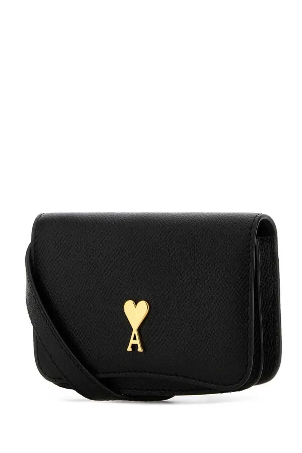 AMI Paris Leather Paris Paris Crossbody Bag