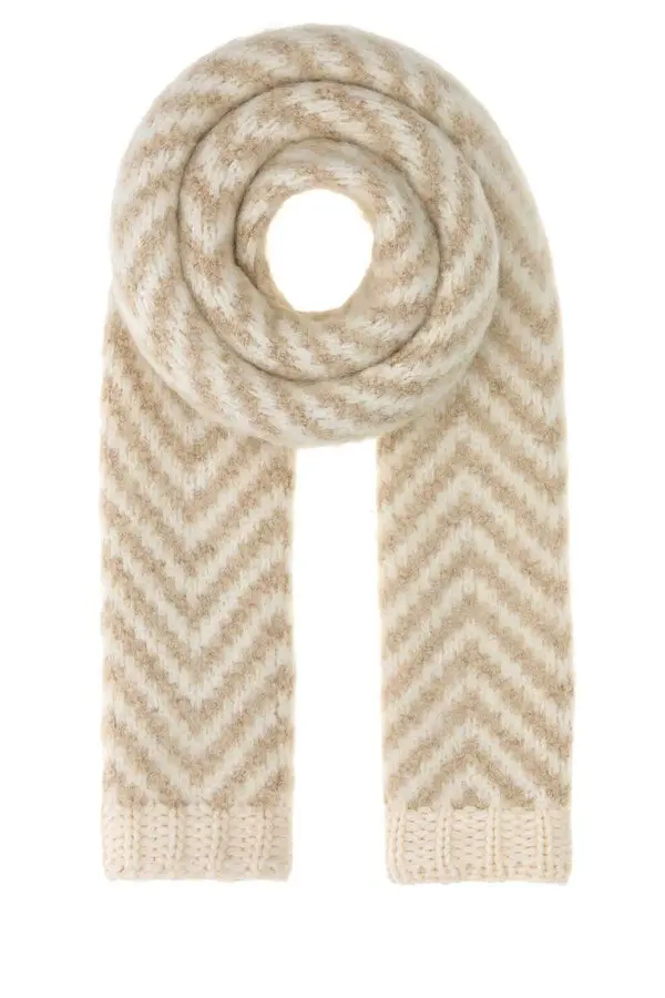 Fendi Embroidered Alpaca Blend Scarf