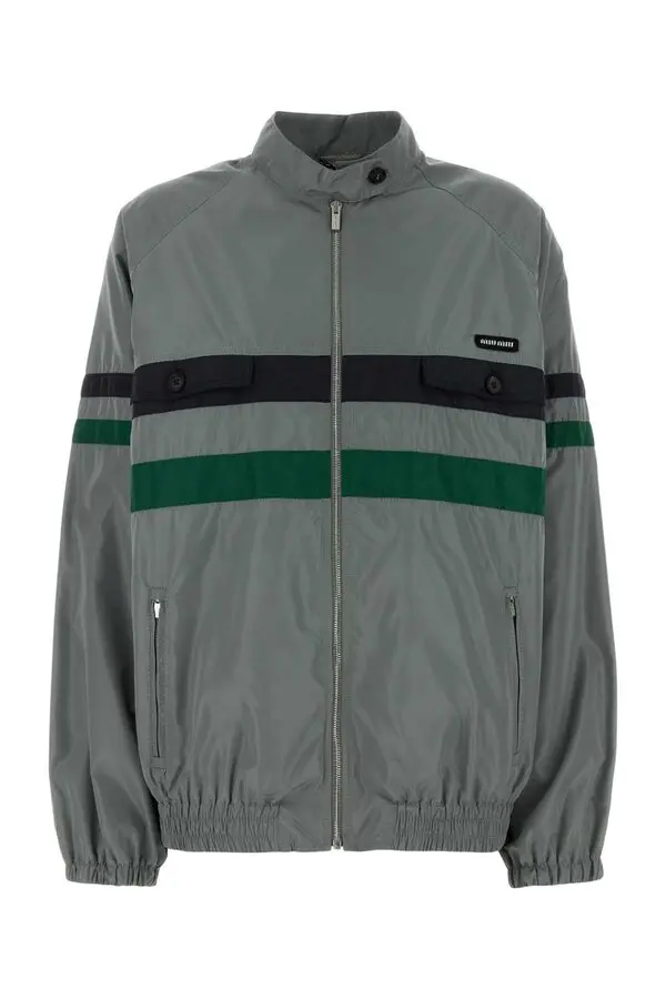 Miu Miu Grey Tech Fabric Jacket