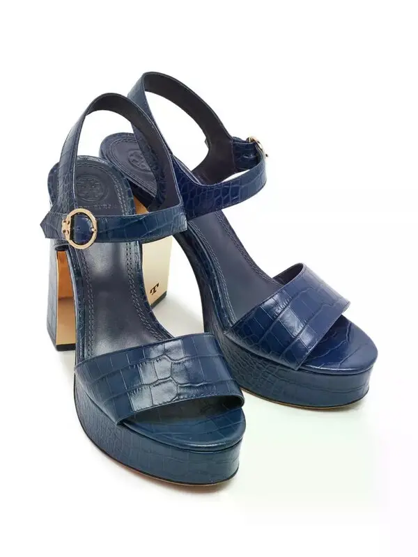 Tory Burch Martine Croc-embossed Platform Sandals