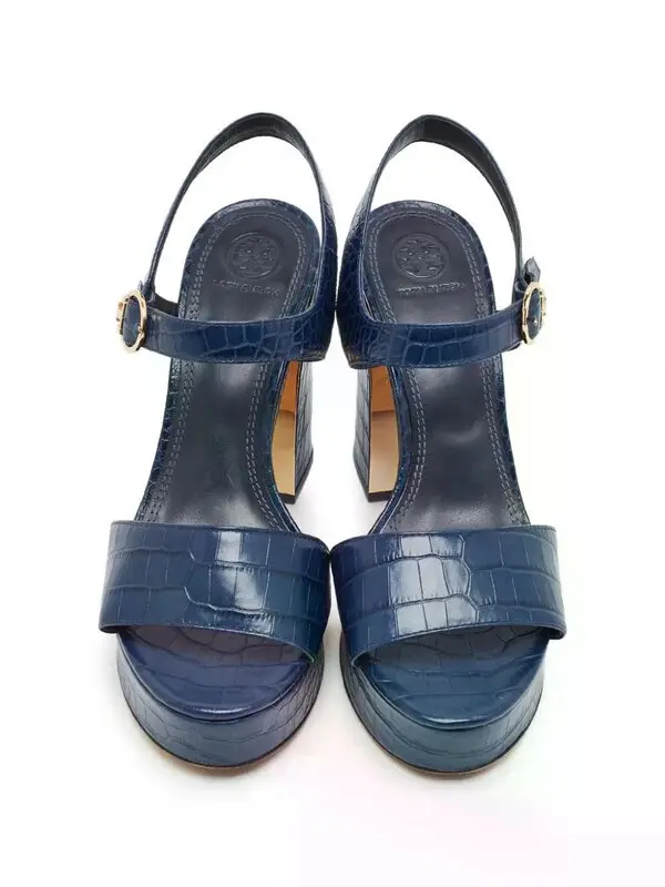 Tory Burch Martine Croc-embossed Platform Sandals