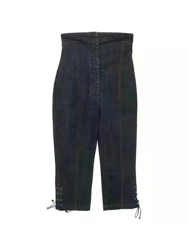 JEAN PAUL GAULTIER Lace-up High-waisted Jeans