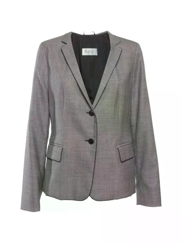 Max Mara Single-breasted Blazer In Birdseye