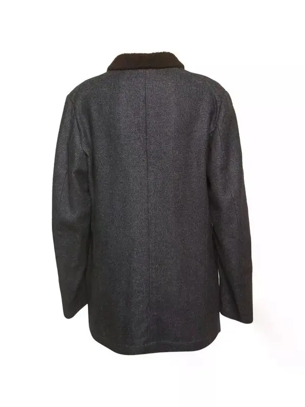 Alexander McQueen Single-breasted Coat With Shearling Collar