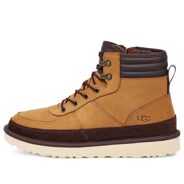 UGG Highland Lace Up Zip Up Boots - Wheat/brown