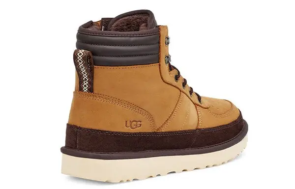 UGG Highland Lace Up Zip Up Boots - Wheat/brown