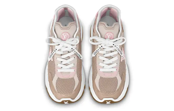 LOUIS VUITTON Run 55 Sneakers - Tan/white/pink