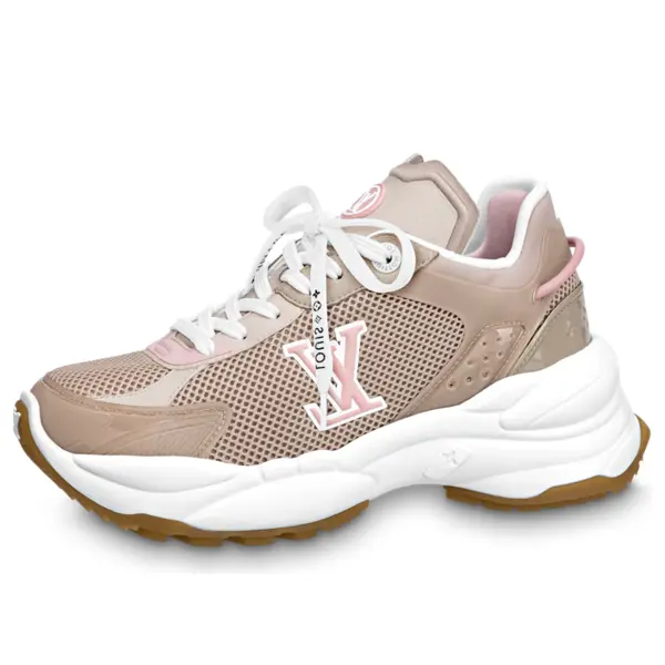 LOUIS VUITTON Run 55 Sneakers - Tan/white/pink