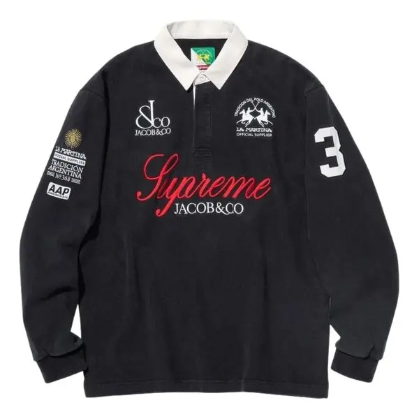 Supreme X La Martina Rugby Shirt - Black