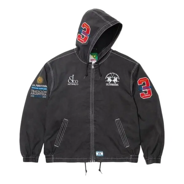 Supreme X La Martina Ss26 Lightweight Hooded Jacket - Black