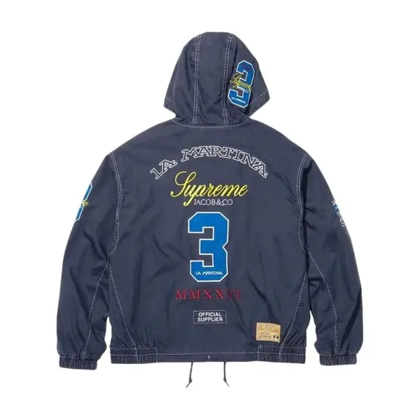 Supreme X La Martina Lightweight Hooded Jacket - Navy