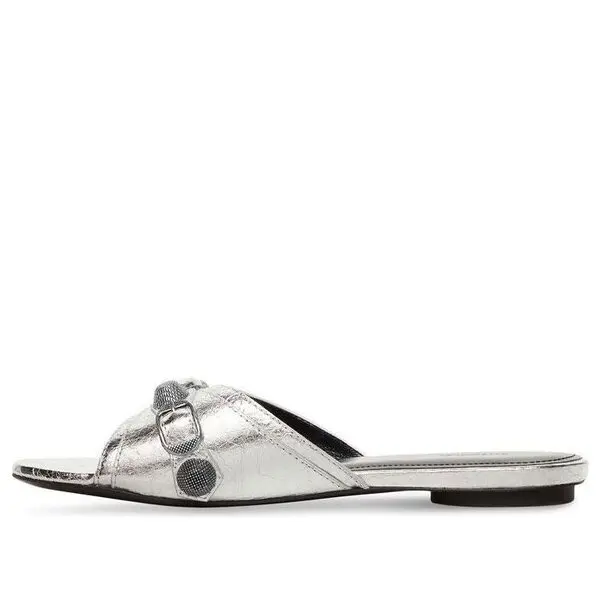Balenciaga Cagole Metallic Slides
