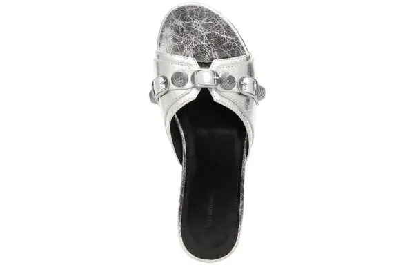 Balenciaga Cagole Metallic Slides