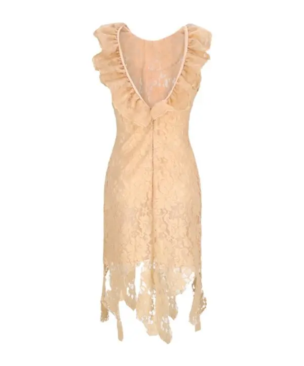Giuseppe Di Morabito Ruffled Lace-overlay Dress