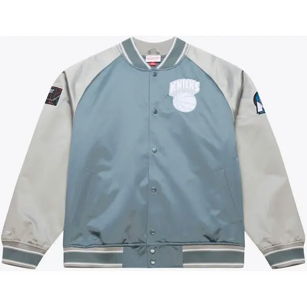 Mitchell & Ness New York Knicks Lightweight Satin Full-snap Jacket - Blue