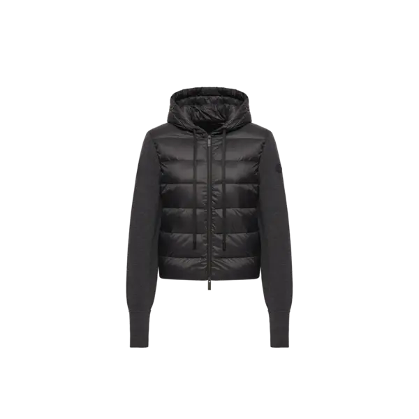 Moncler Wool Hooded Padded Zip-up Cardigan