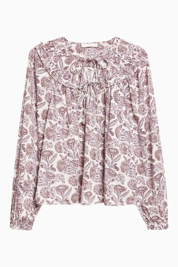 Ulla Johnson Florelle Ls Cotton Blouse
