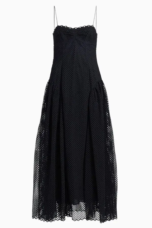 Ulla Johnson Isotta Eyelet Cotton Dress - Noir