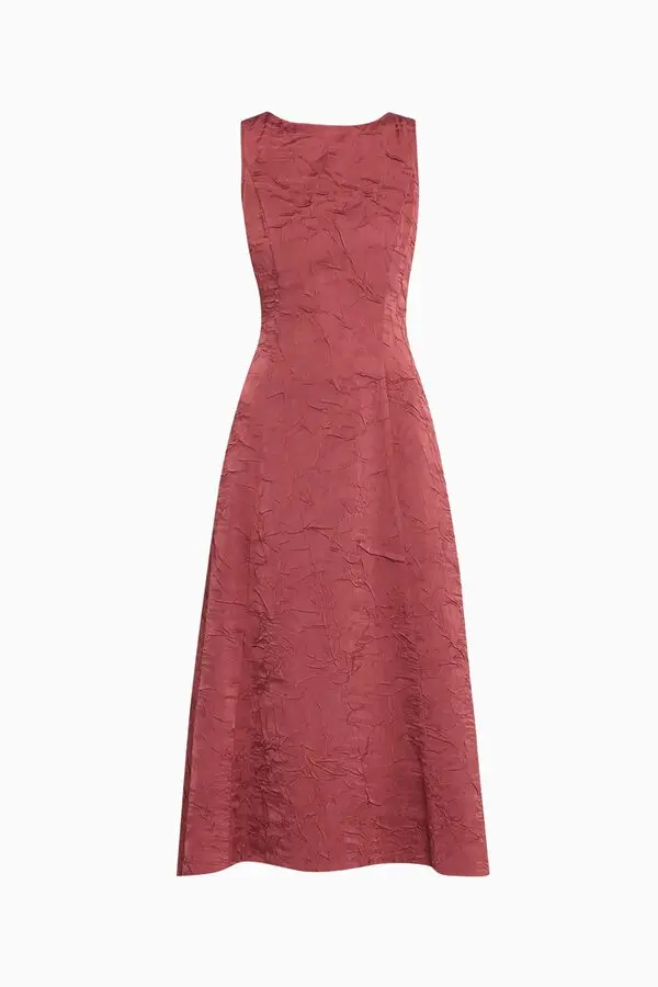 Ulla Johnson Georgia Satin Midi Dress - Fig