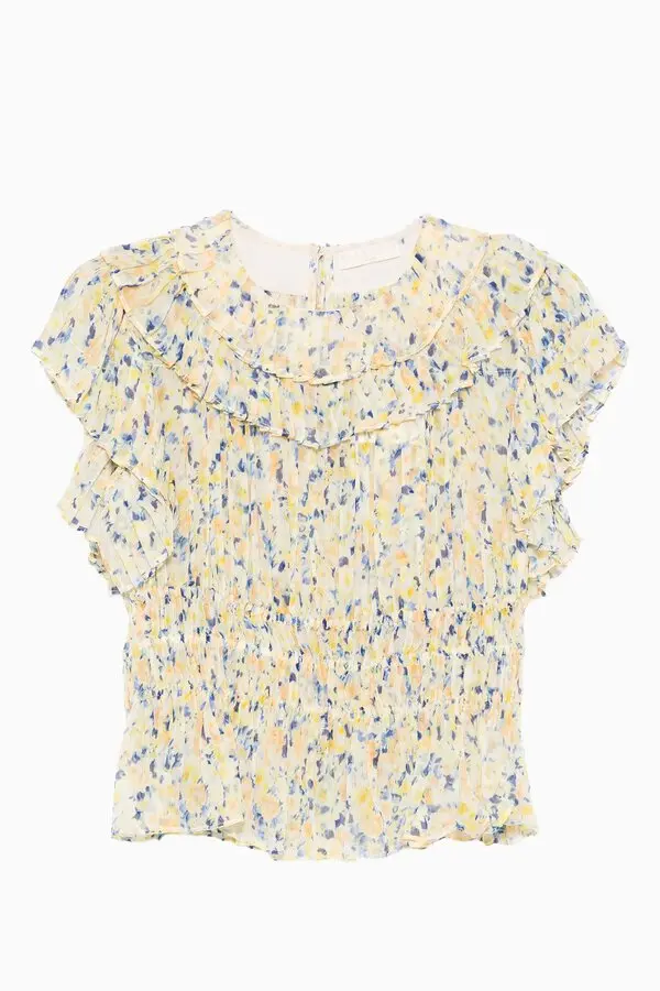 Ulla Johnson Athene Ss Silk Top - Daffodil