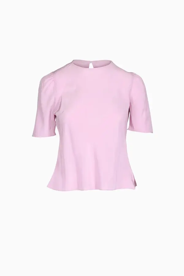 Ulla Johnson Corine Ss Silk Top - Aster